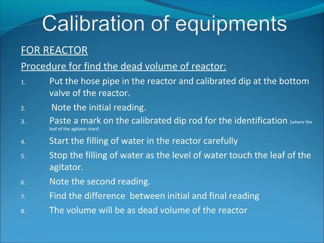 Equipment calibration PPT by Shravan Kumar | PPT | Physics | Science