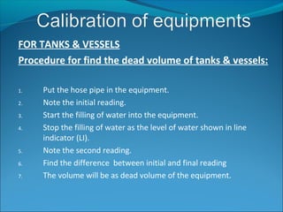 Equipment calibration PPT by Shravan Kumar | PPT