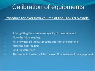 Equipment calibration PPT by Shravan Kumar | PPT