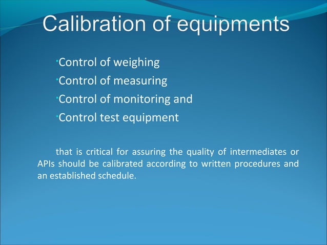 Equipment calibration PPT by Shravan Kumar | PPT | Physics | Science