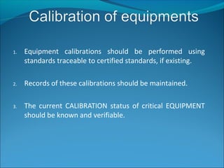 Equipment calibration PPT by Shravan Kumar | PPT