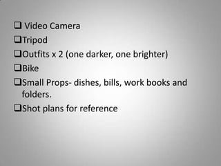 Equipment checklist | PPTX