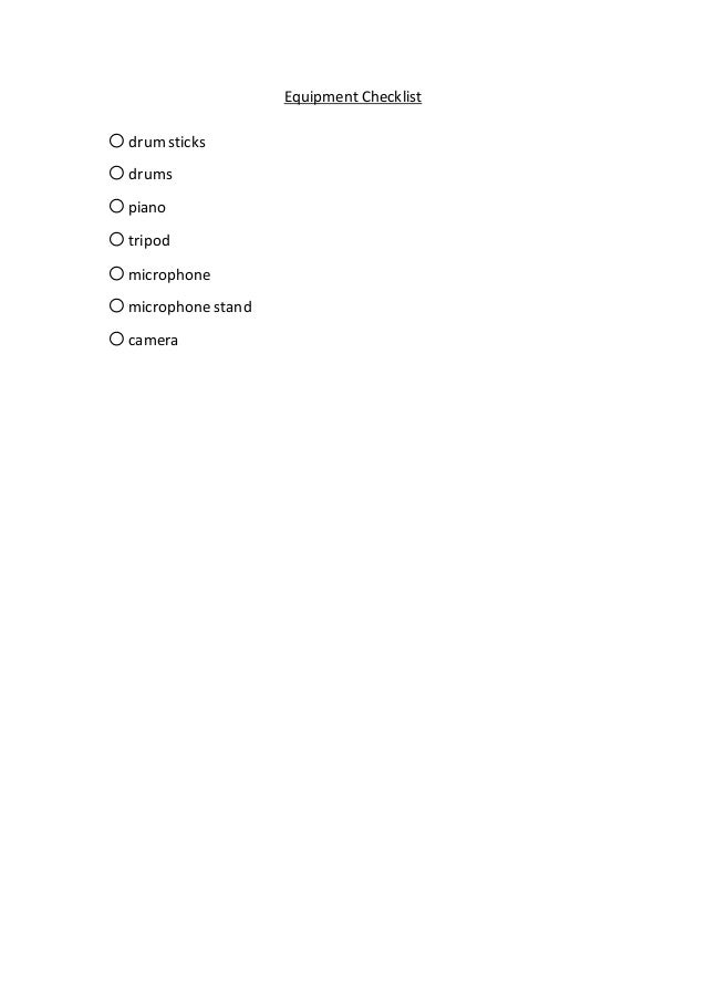 equipment-checklist