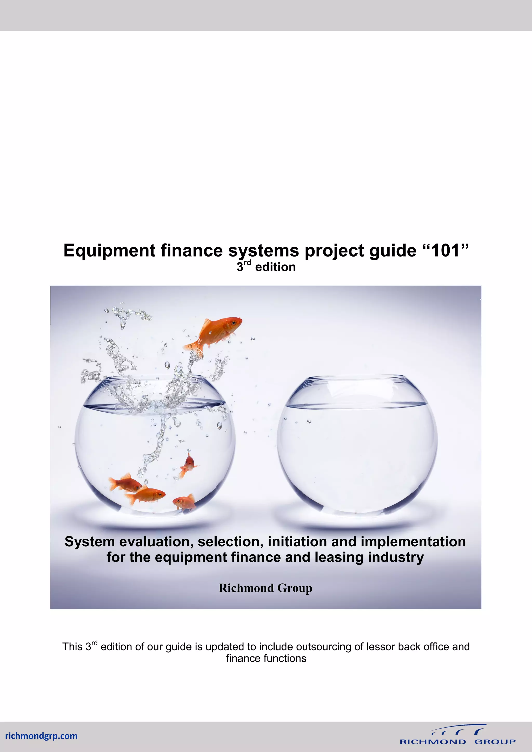 Equipment finance projects 101 | PDF | Business | Business and Finance