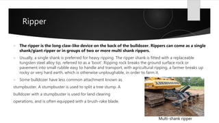 Equipment for earth work (for civil engineering) | PPTX