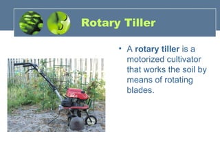 Equipment in agriculture | PPT