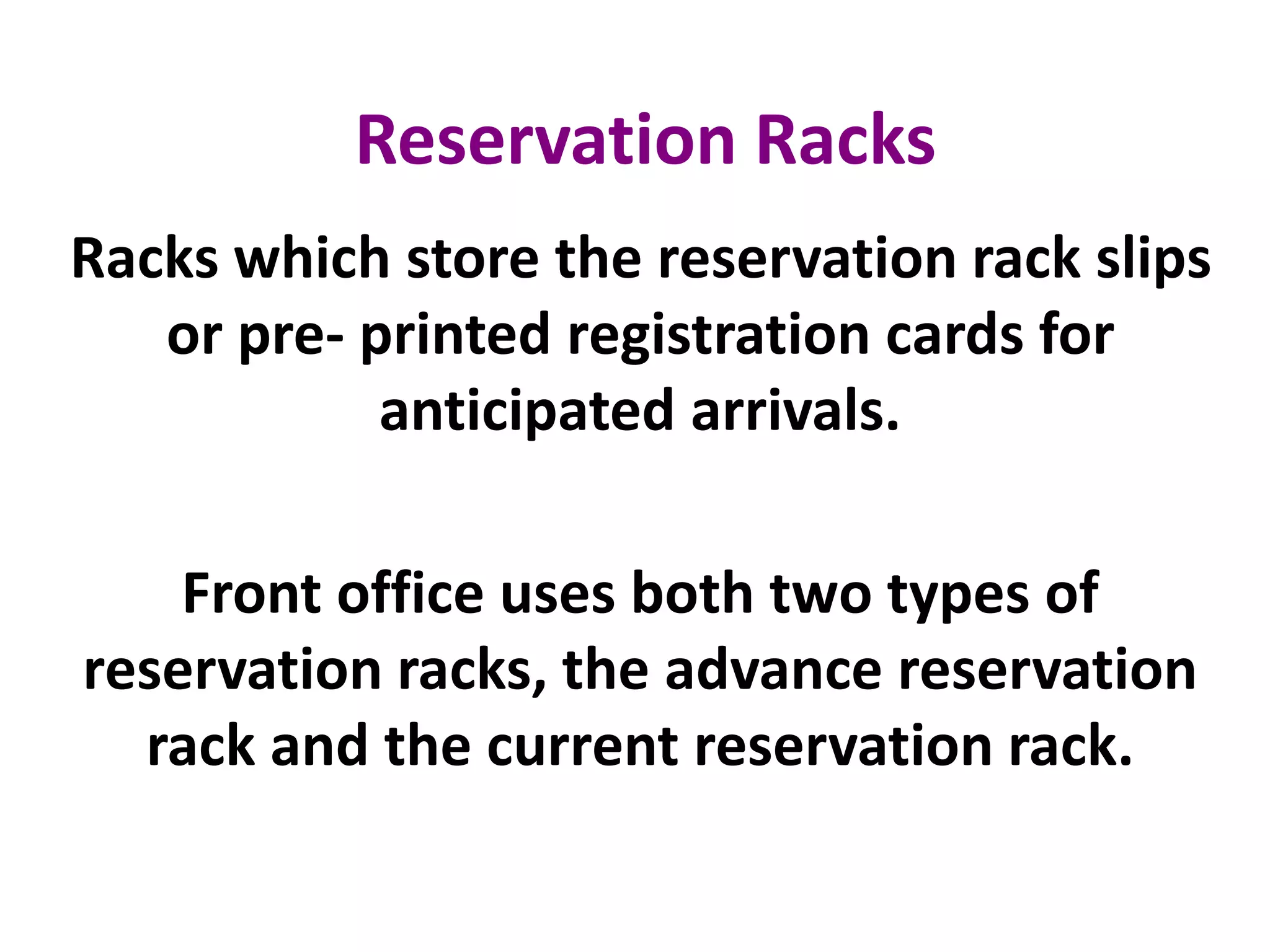 Equipment in hotel front office | PPTX