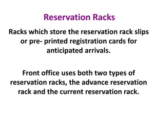 Equipment in hotel front office | PPTX
