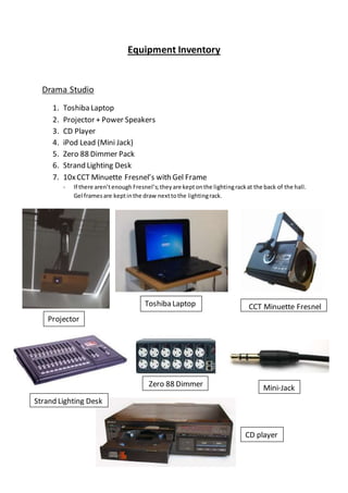 Equipment inventory | DOCX