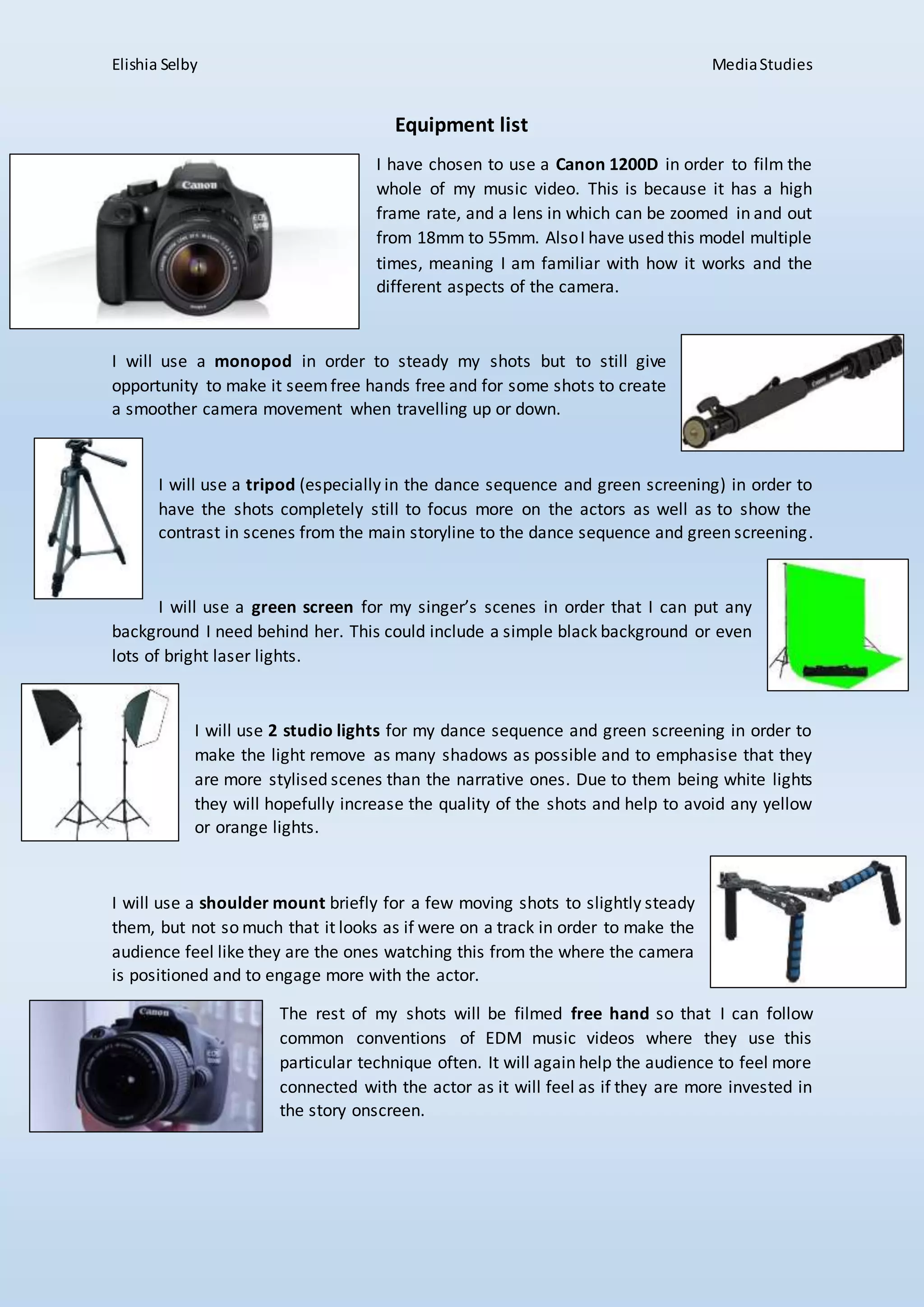 Equipment List | DOCX