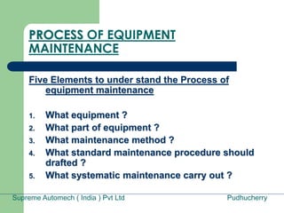 Equipment maintenance | PPT