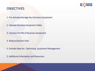 Equipment maintenance management: implementation | PPTX