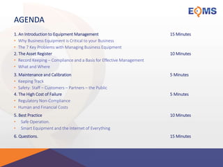 Equipment maintenance management: implementation | PPTX