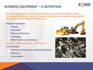 Equipment maintenance management: implementation | PPTX