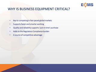 Equipment maintenance management: implementation | PPTX