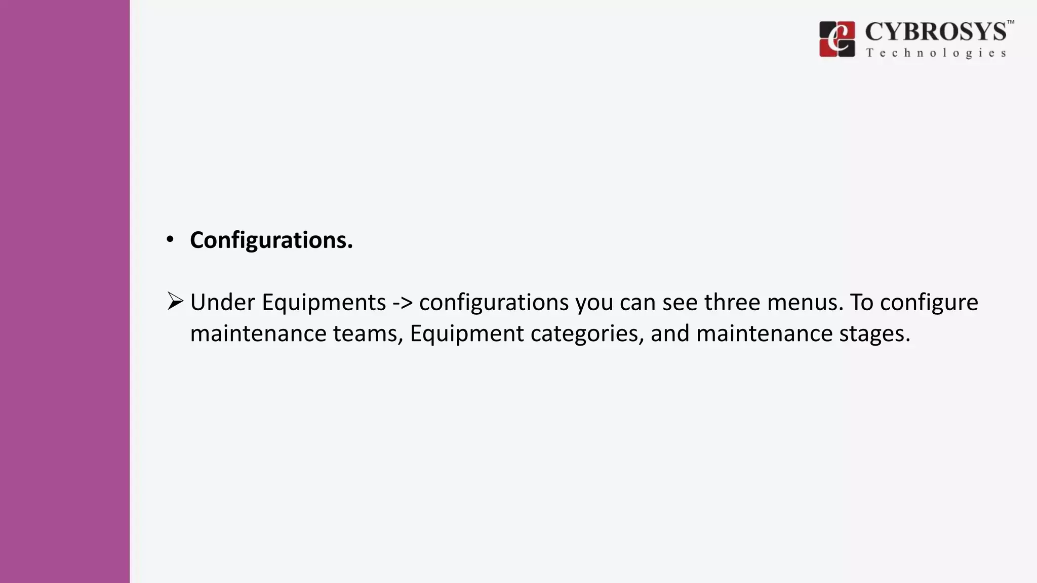 Equipment management | PPTX
