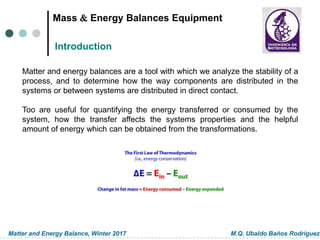 Equipment mass and energy balances | PPT