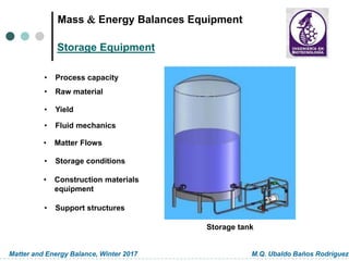 Equipment mass and energy balances | PDF