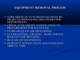 Equipment movement process | PPT
