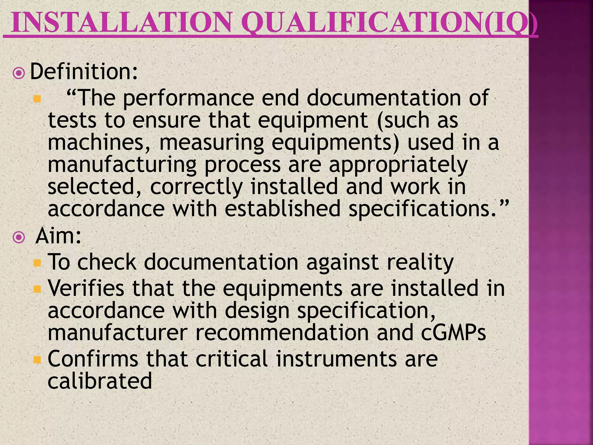 Equipment qualification | PPTX