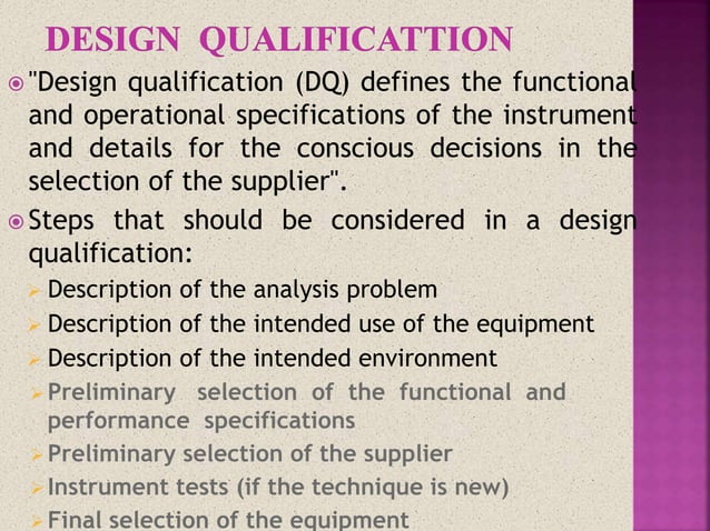 Equipment qualification | PPTX | Pharmaceutical Industry | Industries