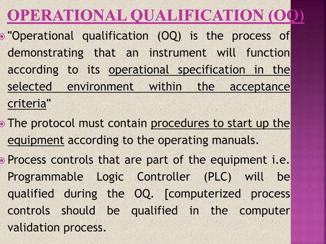 Equipment qualification | PPTX | Pharmaceutical Industry | Industries