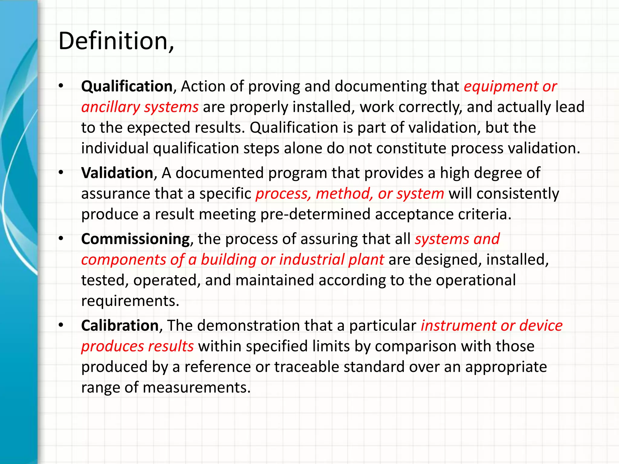 Equipment qualification of medical device | PDF