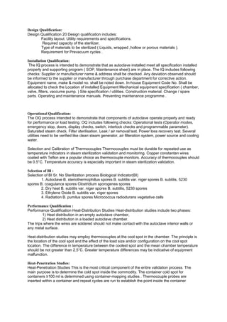 Equipment qualification & validation of autoclave, dry heat ...