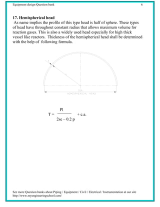 Equipment question bank | PDF