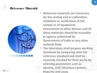 Equipment reagent and materials in glp | PPT