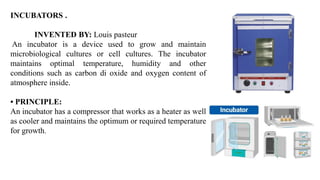 Equipment required for biotechnological lab & its application | PPTX