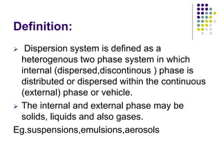Equipments used in dispersed systems | PPTX