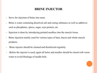 Equipments used in Meat and Poultry industry | PPTX