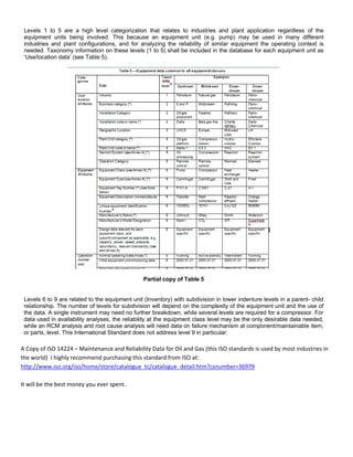 Equipment Taxonomy for the Collection of Maintenance and Reliability ...