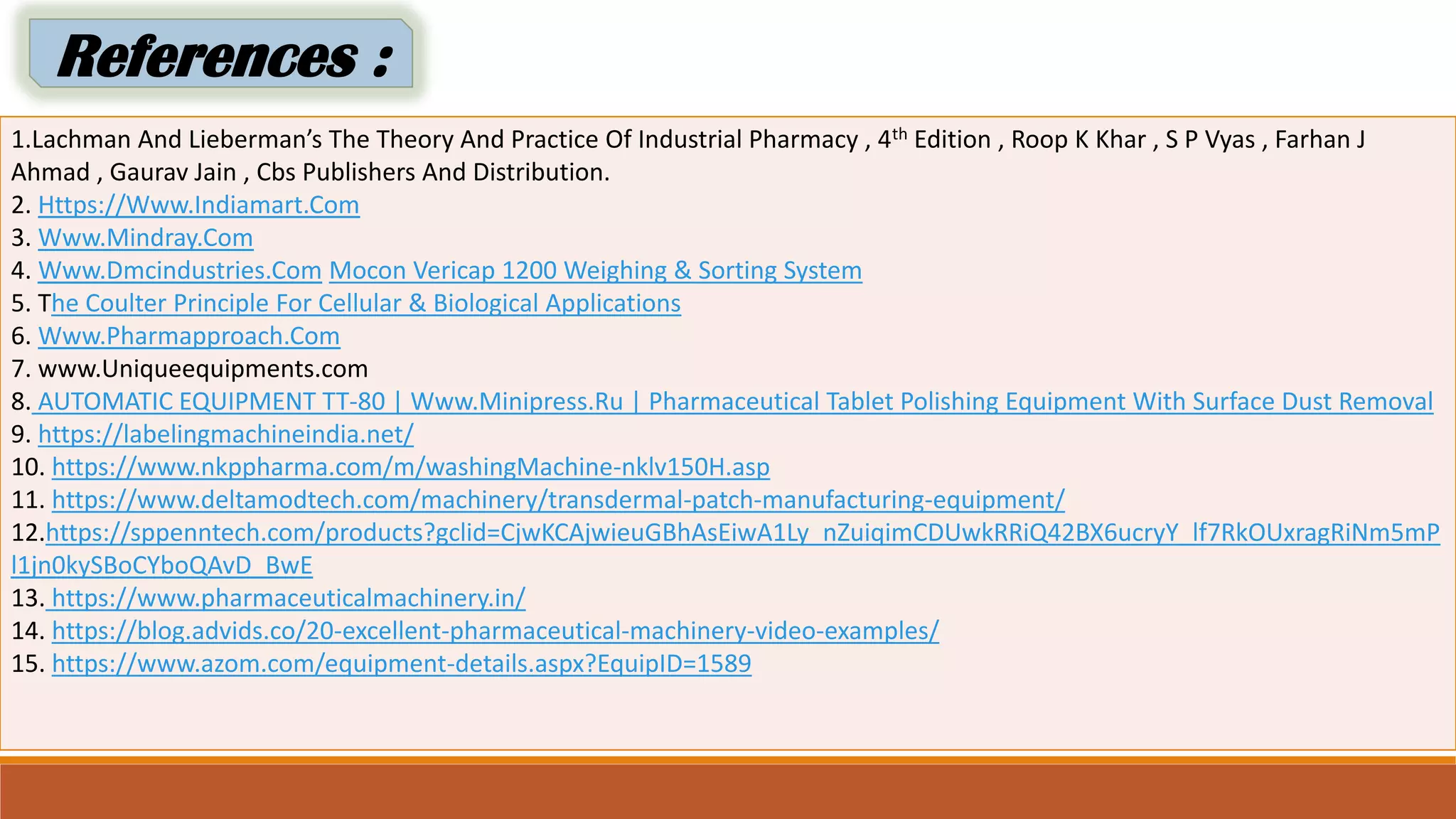 Various Equipments Used In Pharmaceutical Industry | PDF