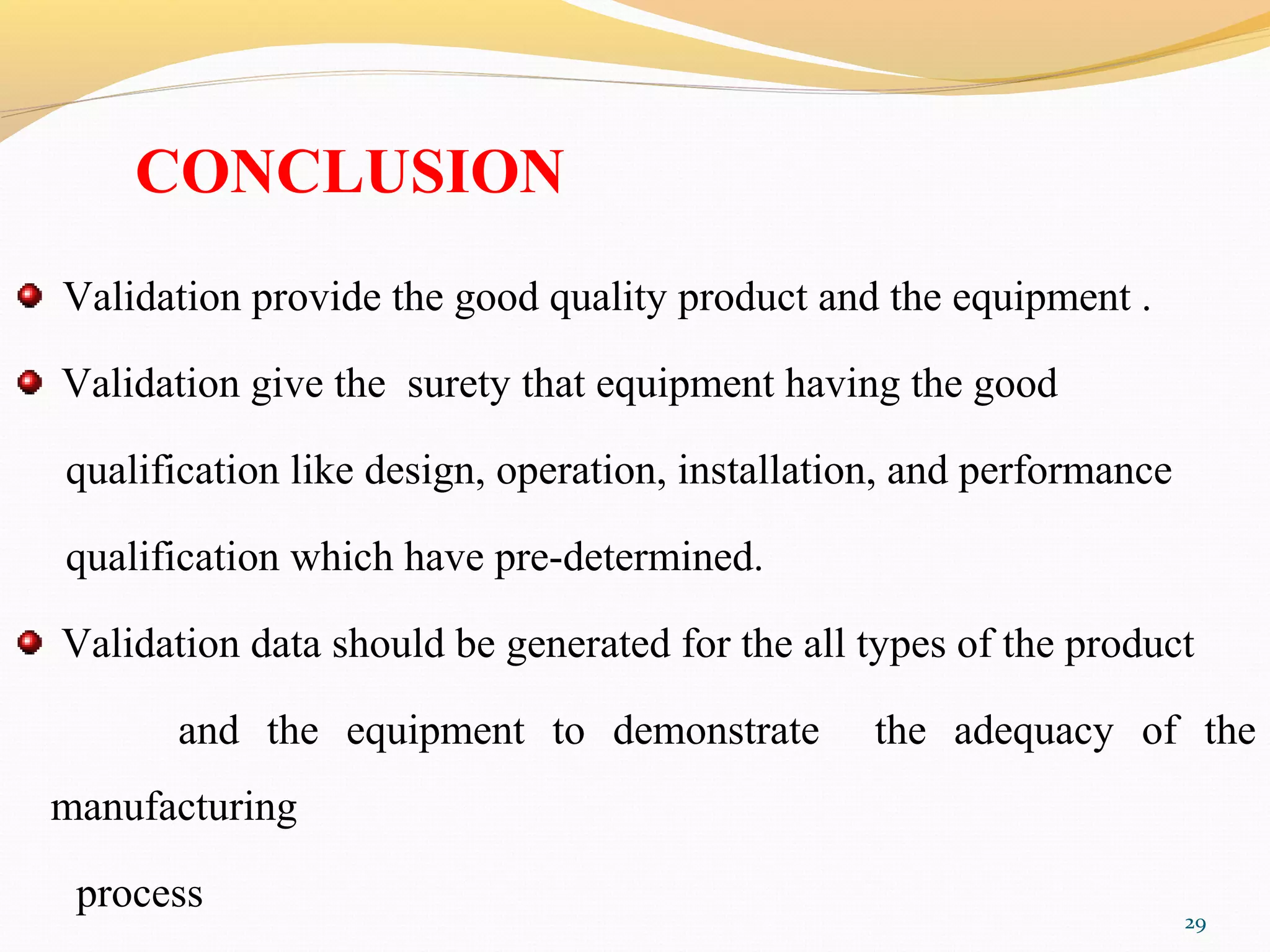 EQUIPMENT VALIDATION | PPT