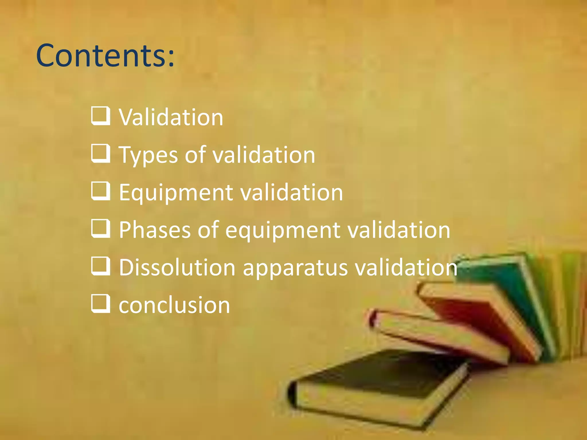 Equipment validation | PPTX