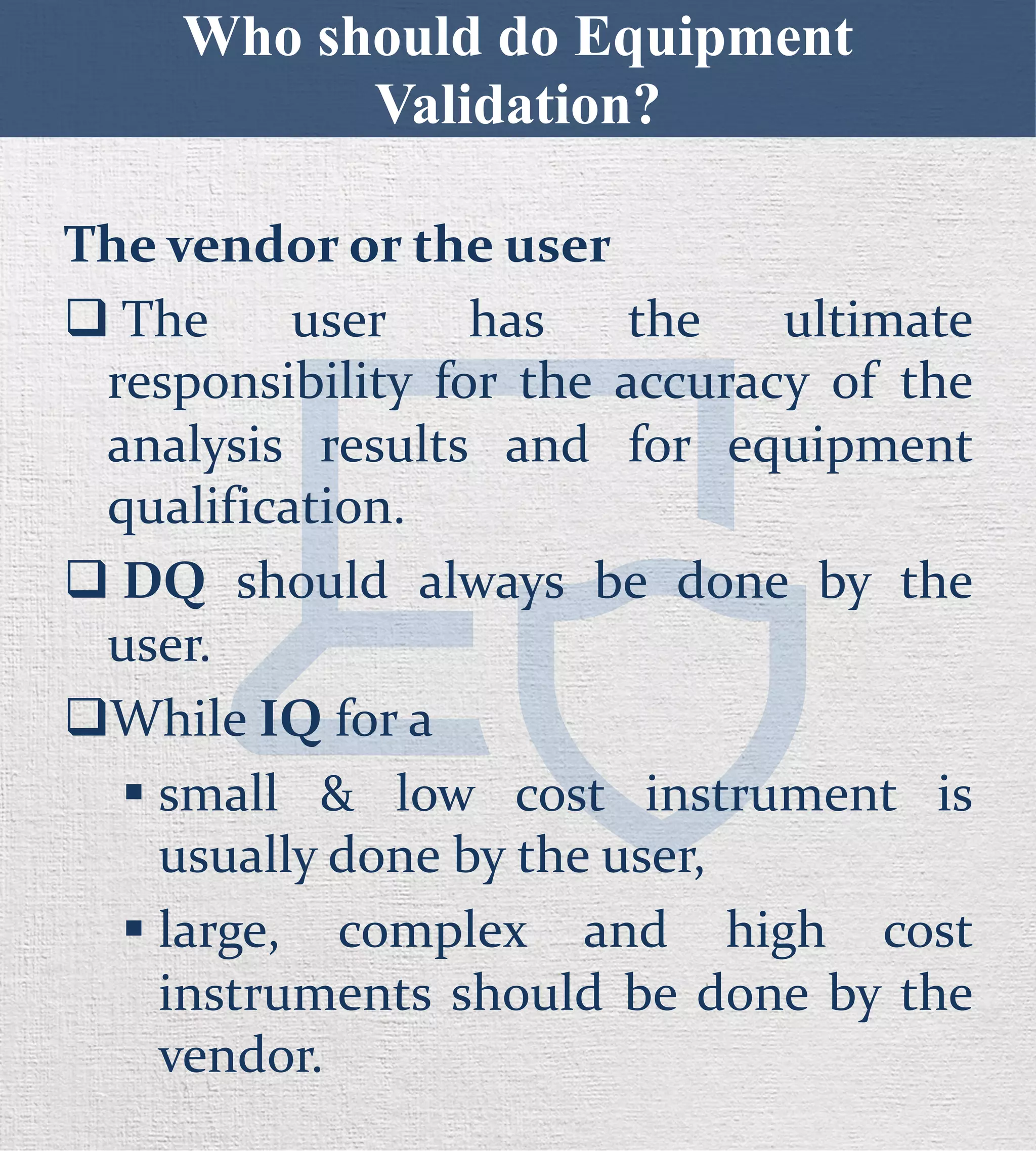 Equipment validation | PDF