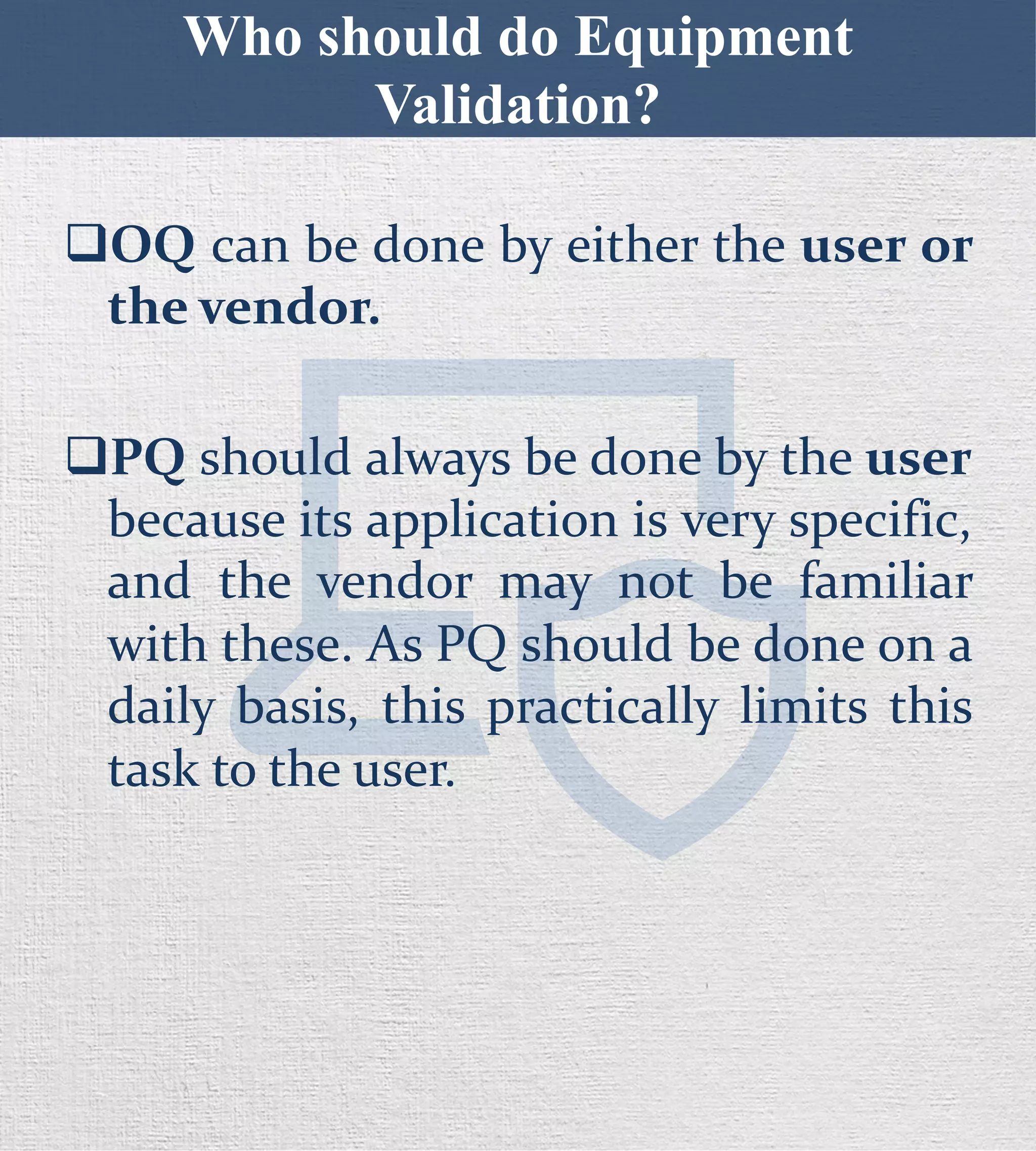 Equipment validation | PDF