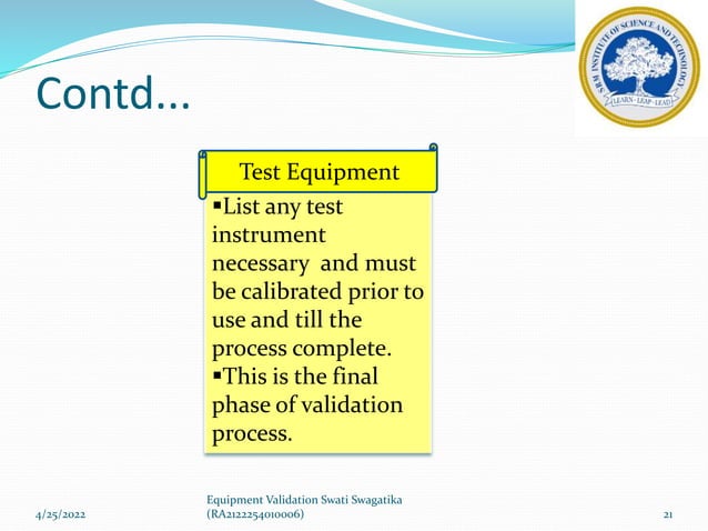 EQUIPMENT VALIDATION.pptx