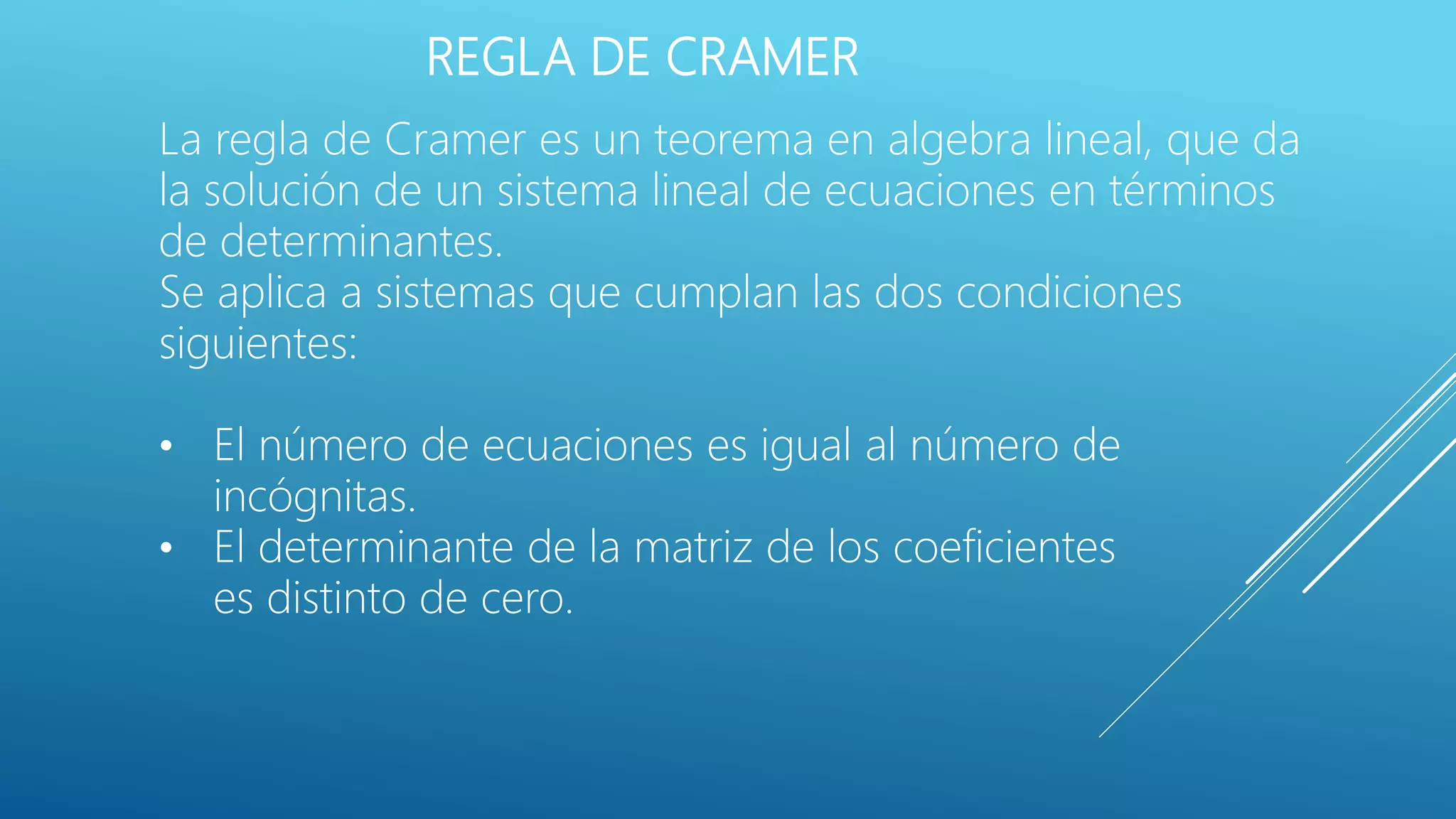 método de determinantes cramer y sarrus 3x3 | PPTX | Physics | Science