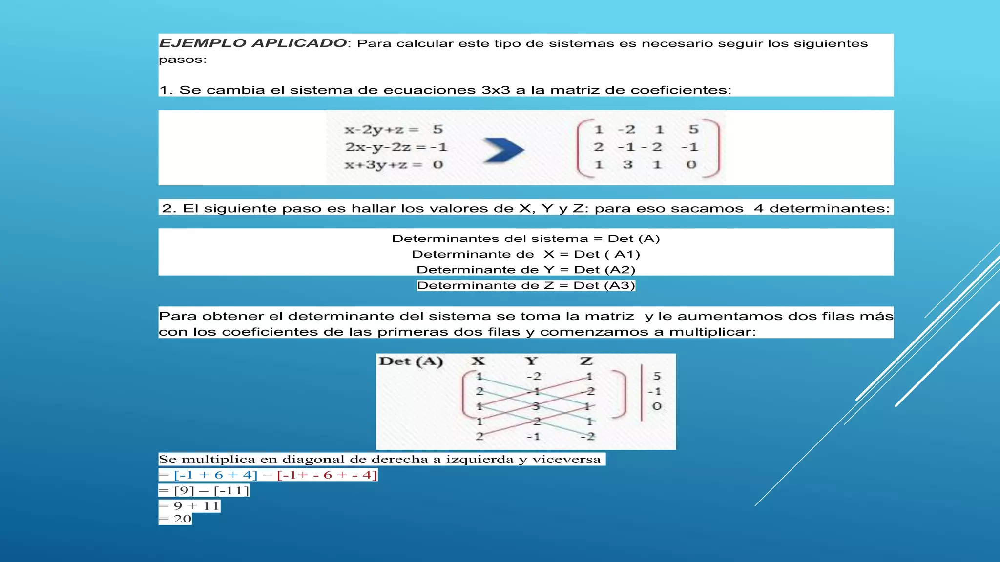 método de determinantes cramer y sarrus 3x3 | PPTX | Physics | Science