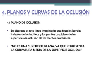 Planos y Curvas de la Oclusión Equipo 4 1012 | PPT