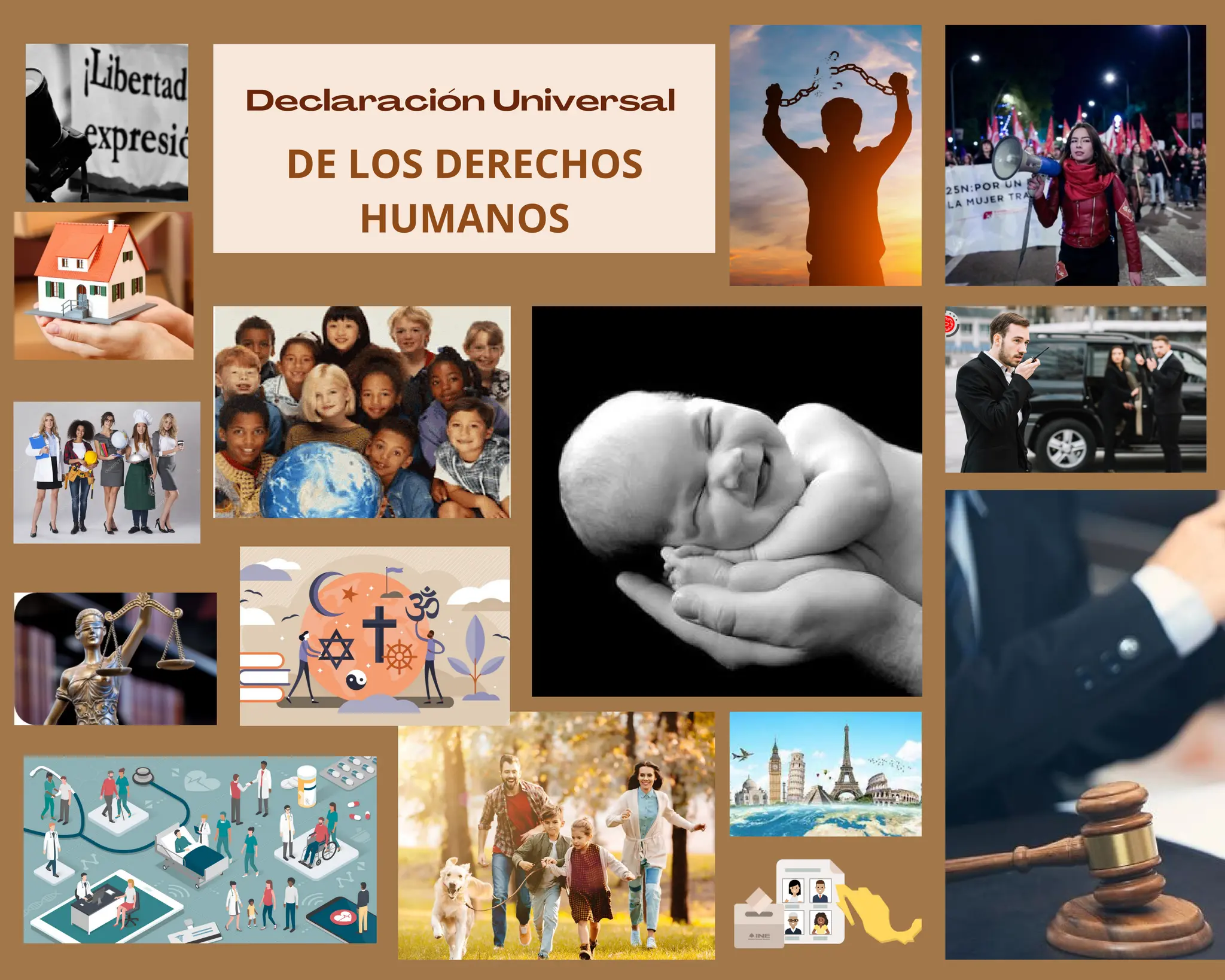 Collage en Derechos Humanos vida esencial | PDF