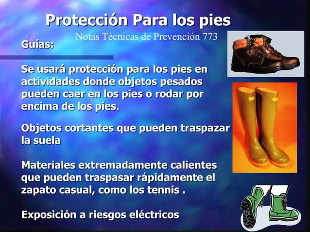 Equipo de proteccion_personal pies | PPTX
