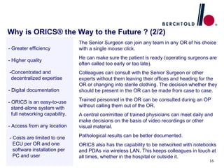 Equipor de quirofano - ORICS | PPT