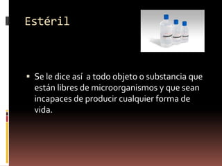 Equipos de esterilización | PPTX
