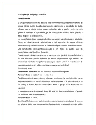 Equipos de mantenimiento en el manejo de materiales convertido | PDF