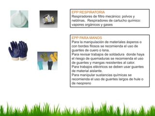 Equipos de proteccion personal (epp) | PPTX