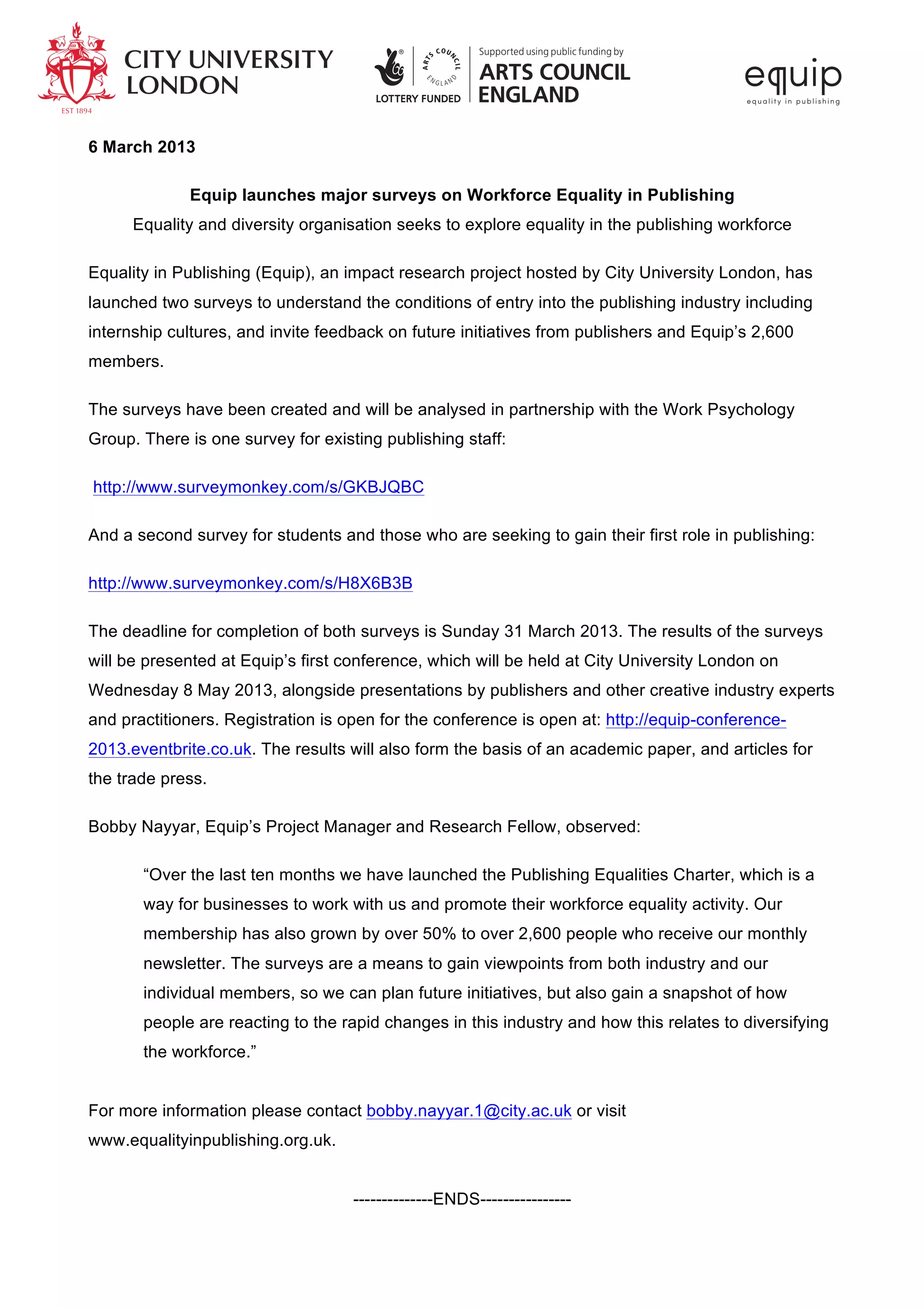 Equip survey pr 05.03.13